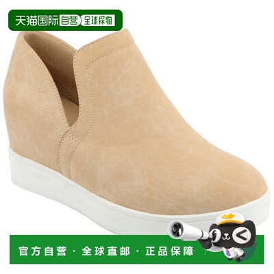 自营Journee Collection 女式 Cardi 宽幅坡跟运动鞋 - 棕褐色 美