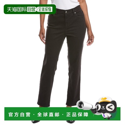 自营EILEEN FISHER Hi Waisted Slim Ankle Jean - black 美国奥