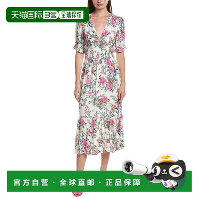 自营Saltwater Luxe Short Sleeve Midi Dress - white 美国奥莱