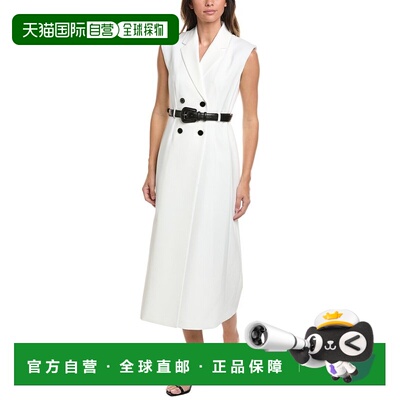自营Kenneth Cole中长款Trench连衣裙-白色 美国奥莱直发