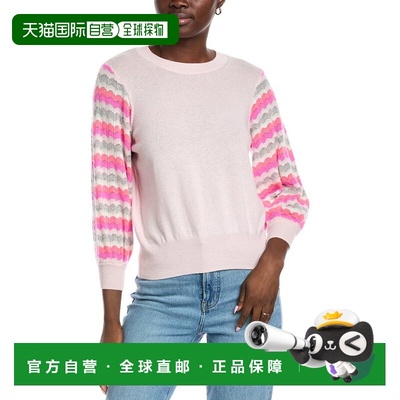 自营Autumn Cashmere Puff Sleeve Cashmere Sweater - pink 美国