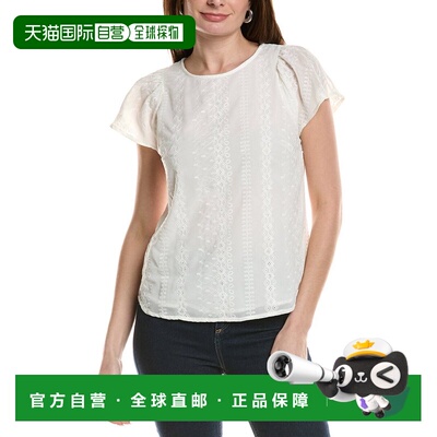 自营CeCe Flutter Blouse - white 美国奥莱直发