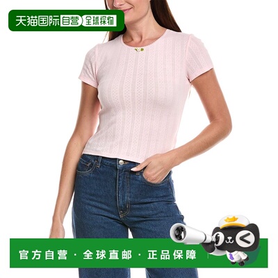 自营Wayf Pointelle T-Shirt - pink 美国奥莱直发女装