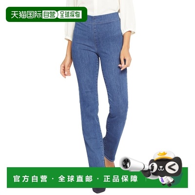 自营NYDJ Marilyn Waterfall Straight Leg Jean - blue 美国奥莱