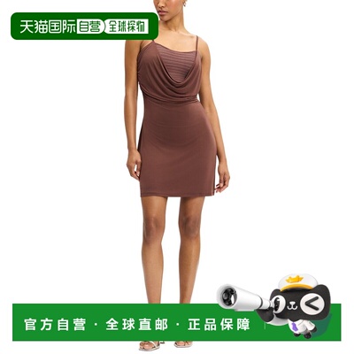 自营Herve Leger The Elizabeth Dress - Brown 吊带美国直发奥莱