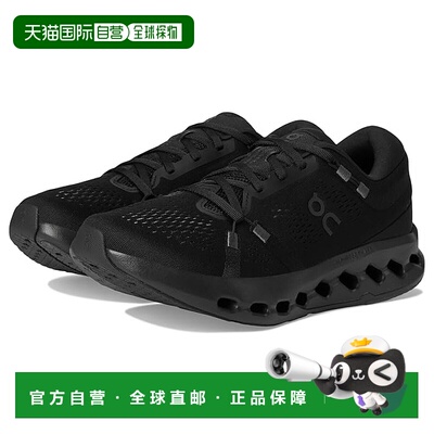 1h可退 香港直邮潮奢 On 女士 Cloudsurfer 2 跑鞋 black黑色 舒