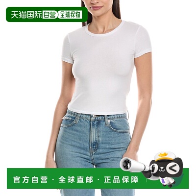 自营James Perse Set of 2 Cropped Sport T-Shirt - white/black