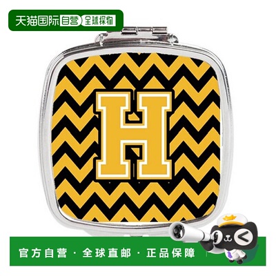 自营 Carolines Treasures CJ1053-HSCM 字母 H 雪佛龙黑色正品