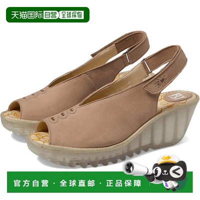 自营Fly London YEAY387FLY Sandals Women's  Taupe Wedge Heel