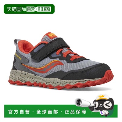 自营Saucony Peregrine KDZ A/C 58992K儿童灰红色越野跑鞋ZOGG59