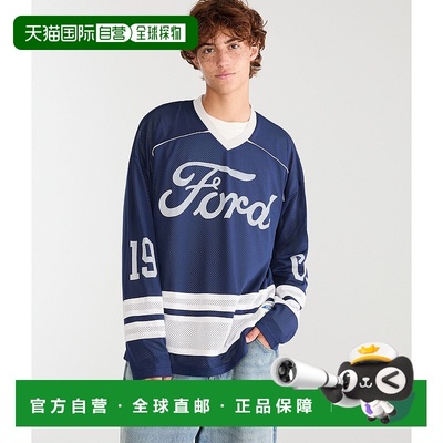 自营Aeropostale Long Sleeve Ford Mesh Hockey Top - navy 美国