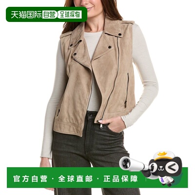 自营Brunello Cucinelli Leather Women's Jacket - beige 美国奥