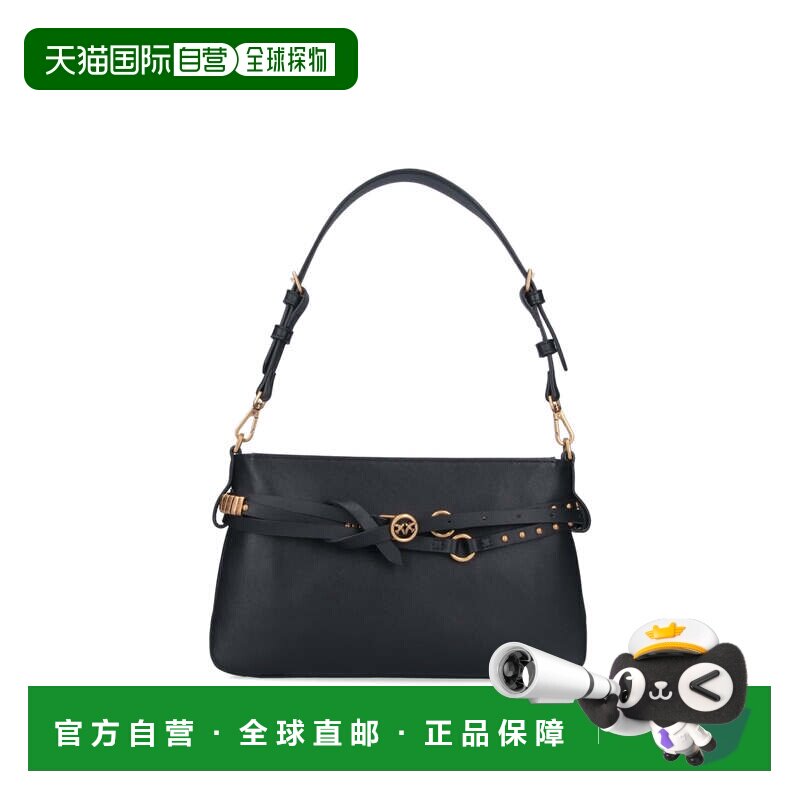 自营pinko“腰包” 单肩包-黑色 美国奥莱直发斜挎包手提包