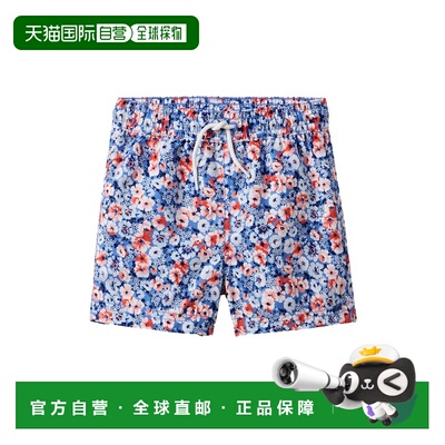 自营Janie and Jack Recycled Floral Swim Trunk - blue 美国奥