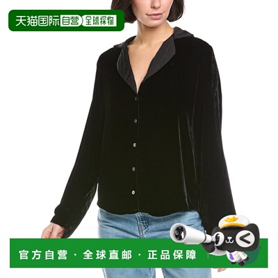 自营Velvet by Graham & Spencer Brenna Velvet Silk-Blend Shir