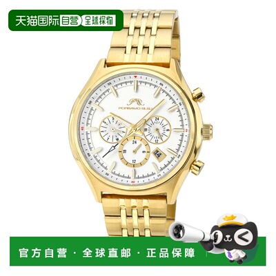 自营Porsamo Bleu男式Charlie多功能金色手表1261ECHS-金色 美国