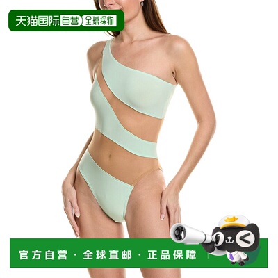 自营Norma Kamali Snake Mesh One-Piece - green 美国奥莱直发