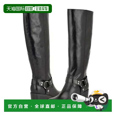 自营Women's Nine West Koop Boots  Black Leather Block Heel K