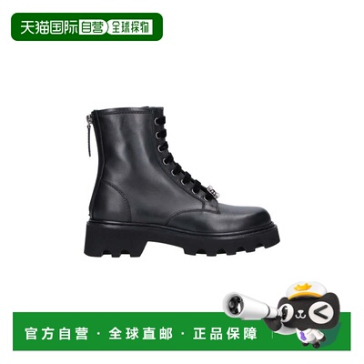 自营roger vivier黑色Viv Rangers系带皮靴-黑色 美国奥莱直发