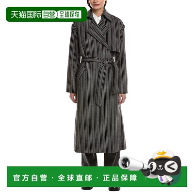 自营rag & bone Jennie Wool Trench Coat - black 美国奥莱直发