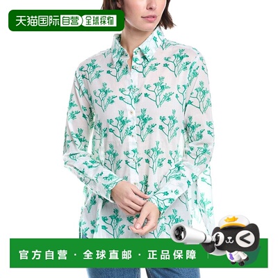 自营Ro's Garden Printed Shirt - green 美国奥莱直发花衬衫通勤