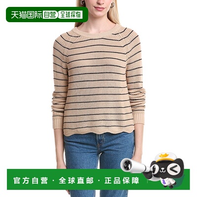 自营Cotton by Autumn Cashmere Striped Shaker Rib Sweater - b