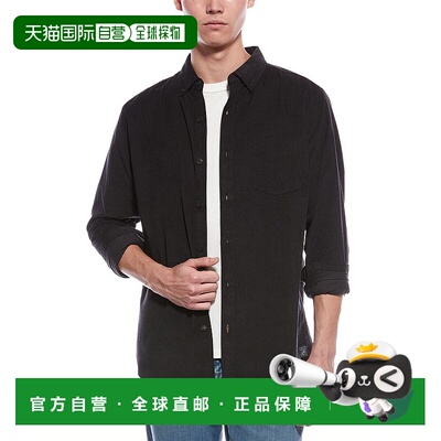 自营weatherproof vintage耐候复古锦缎灯芯绒衬衫-黑色 美国奥莱