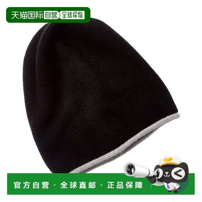 自营Portolano Slouchy Contrast Color Cashmere Hat - black 美