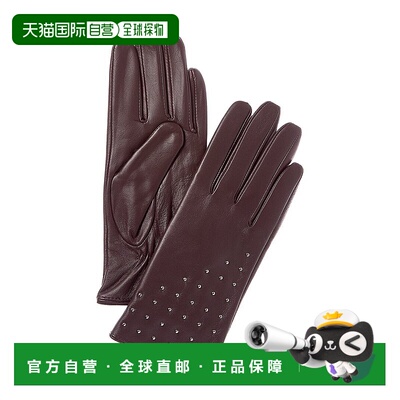自营Bruno Magli Cashmere-Lined Leather Gloves - red 美国奥