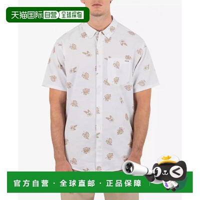 1h可退 【美国直邮】hurley 男士 衬衫短袖花衬衫