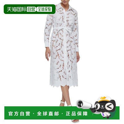 自营l'agenceL’AGENCE Emilio Midi Shirtdress - white 美国奥