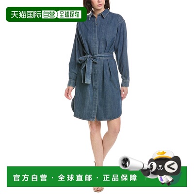 自营James Perse牛仔衬衣连衣裙-蓝色 美国奥莱直发