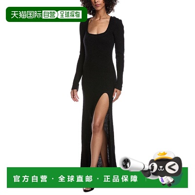 自营Jacquemus Maxi Alpaca & Mohair-Blend Sweaterdress - blac