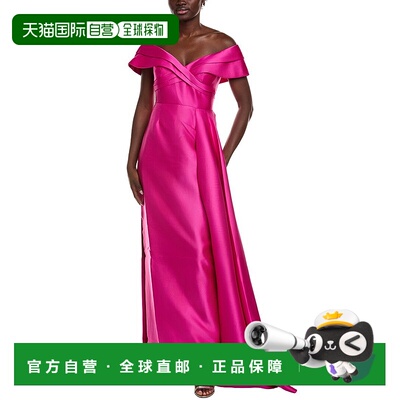 自营Rene Ruiz Draped Mikado Gown - Pink 连衣裙美国直发奥莱