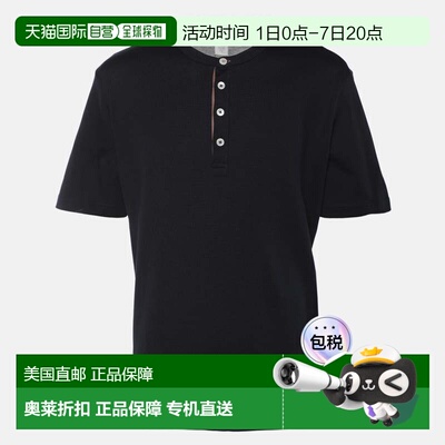 自营Eleventy Navy Blue Jersey Henley T-Shirt - navy 美国奥莱