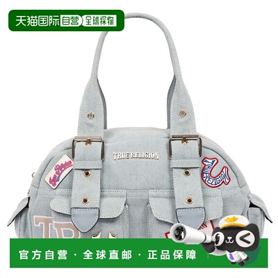 自营True Religion Multi Patch Satchel - denim 美国奥莱直发