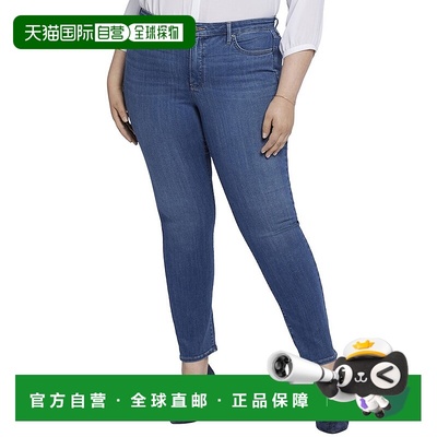 自营NYDJ Plus Sheri Rockford 修身牛仔裤 - 蓝色 美国奥莱直发