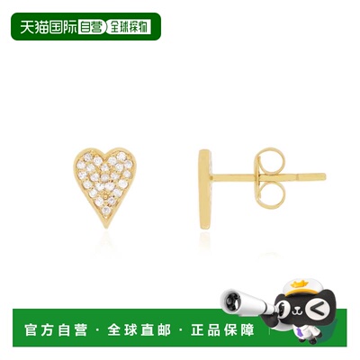 自营 the loveryDiamond Pave Heart Stud Earrings - diamond 美