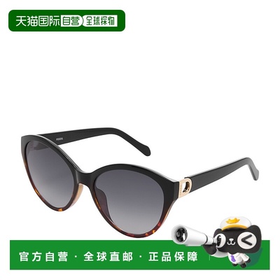 自营Fossil Women's Stellah Cat Eye Sunglasses - black 美国奥