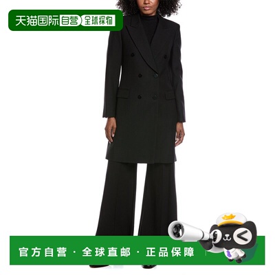 自营Theory Bonded Wool Coat - black 美国奥莱直发外套