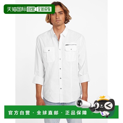 自营guessLeon Pocket Shirt - pure white 美国奥莱直发