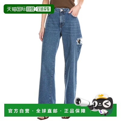 自营one teaspoon一茶匙 Jackson Rosewood 宽腿牛仔裤 - 蓝色 美