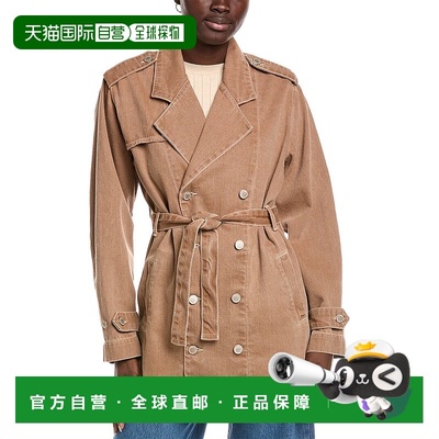 自营Triarchy Nicola Cropped Trench Coat - brown 美国奥莱直发