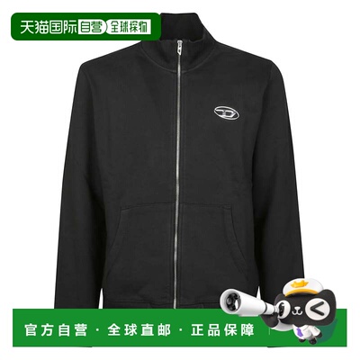 自营dieselS-ginn Iod全棉全拉链运动衫-黑色 美国奥莱直发外套