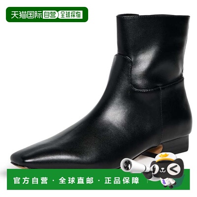 自营Free People Women's Easy Does It Vegan Ankle Boots, Blac