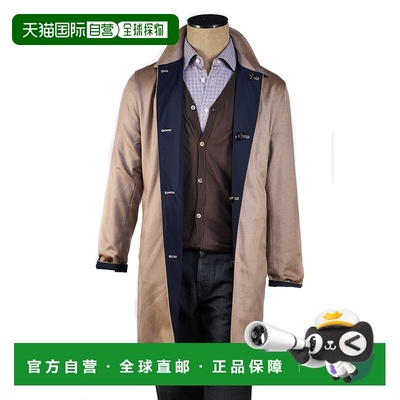 自营 Kired By Kiton Peak羊绒双面大衣-蓝色，棕褐色 美国奥莱直