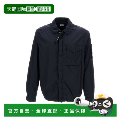 自营c.p. companyChrome-R Zipped Lens Overshirt - blue 美国奥