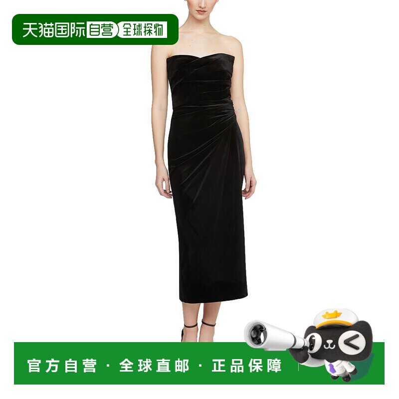 自营Halston Imara迷你连衣裙-黑色 美国奥莱直发