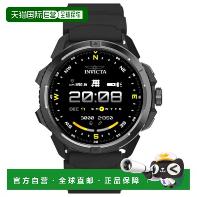 自营Invicta Unisex i-tech 53.65mm手表IN-ITECH-009-黑色 美国