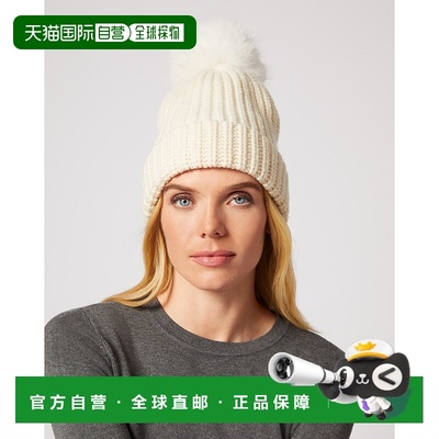 自营adrienne landauFaux Fur Pom-Pom Knit Beanie - pearl 美国